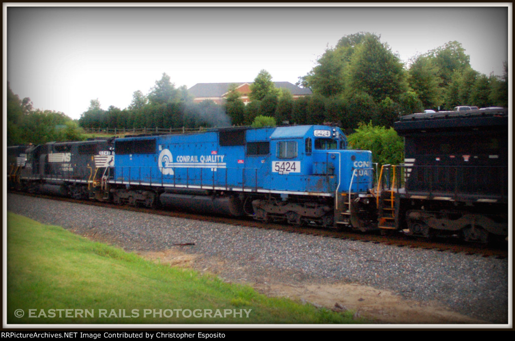 NS SD50 5424 in Conrail Quality Paint